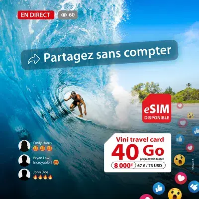 Offres eSIM à Tahiti - Polynésie | Vini